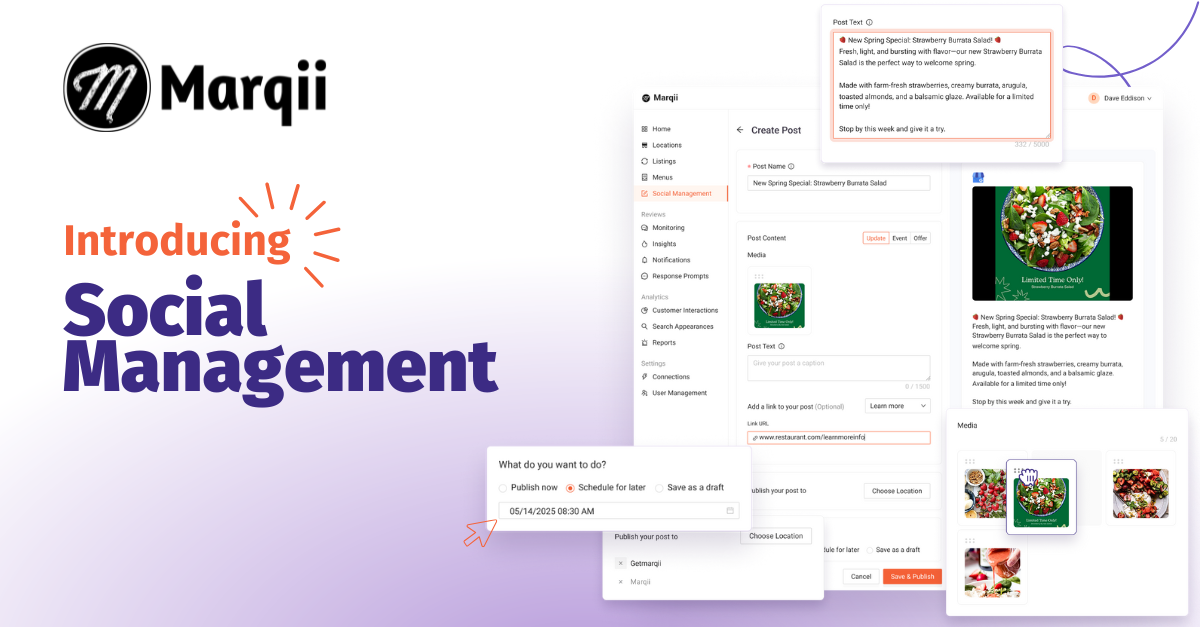 Social Management for Restaurants | Marqii
